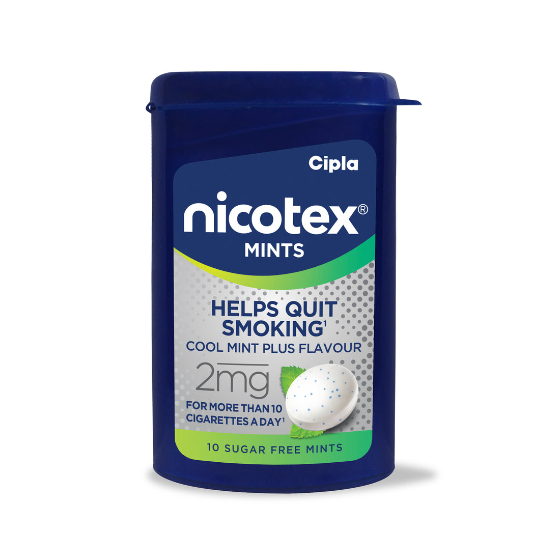 Nicotex 2mg Mints Sugar Free Cool Mint Plus | Cipla Health