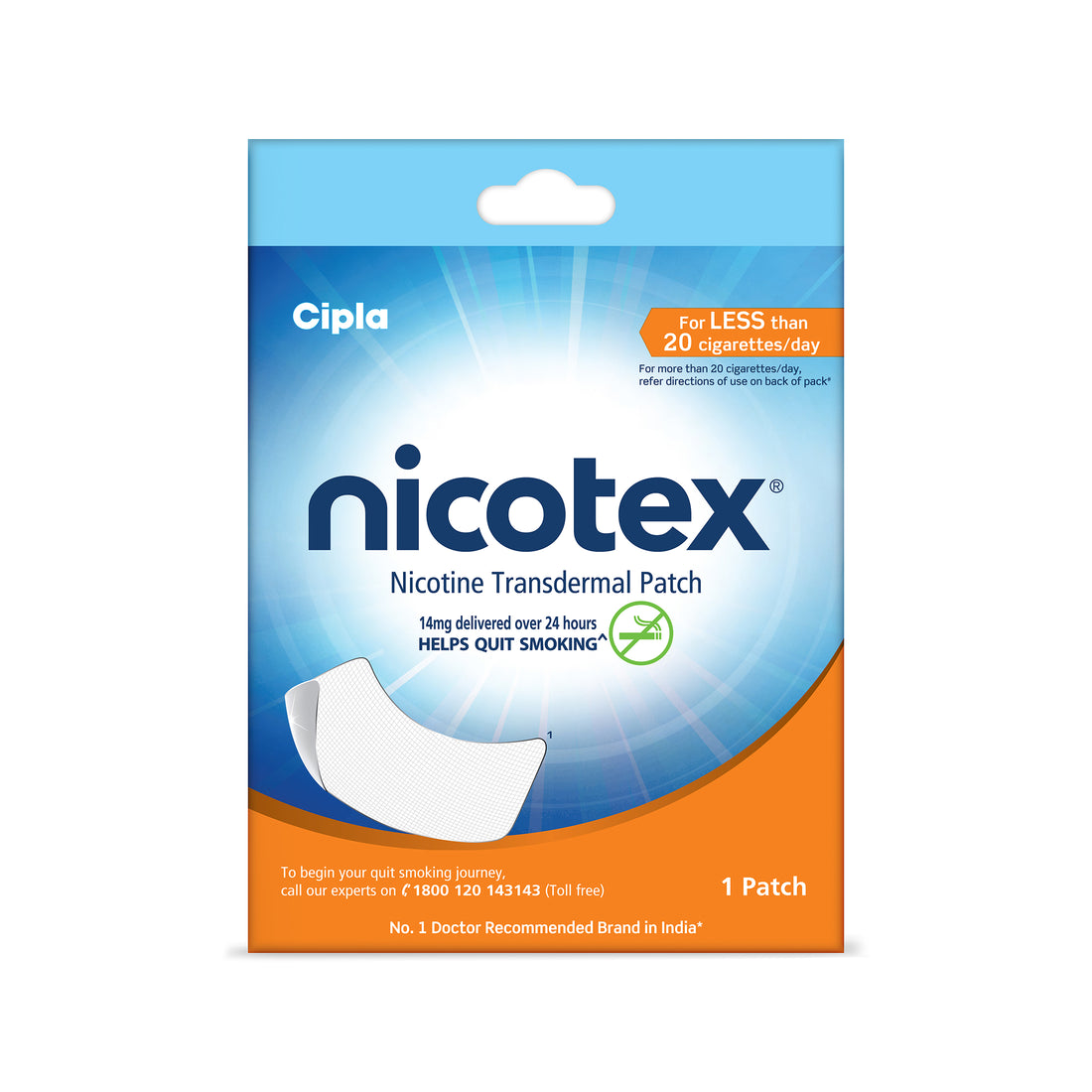 Nicotex 7mg Nicotine Transdermal Patches (1 Patch) | Cipla Health